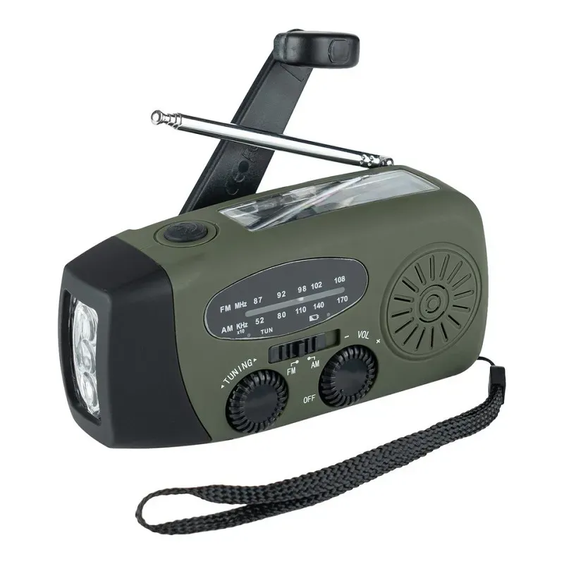 Emergency Solar Wind Up USB Radio Torch - Outdoor Store