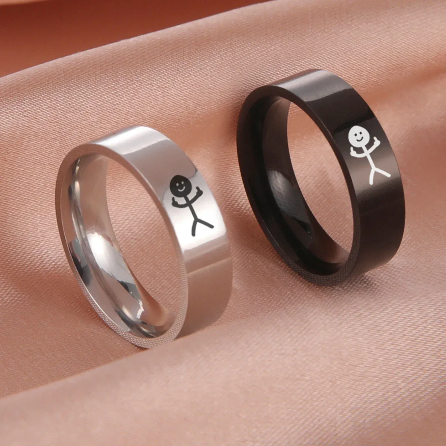 Stainless Steel Middle Finger Stickman Ring - Outdoor Store
